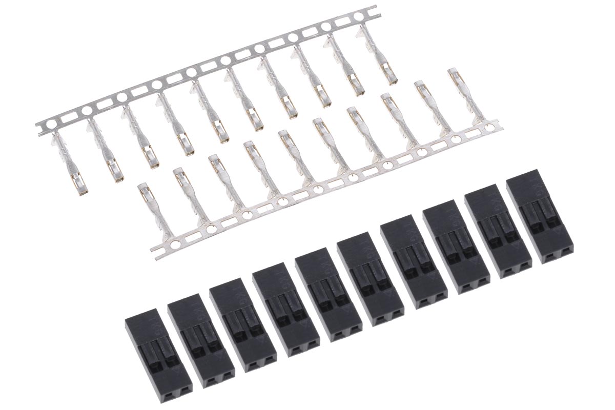 ZK Phobya Connector 2Pin Stecker inkl. 2 Pins - 10 Stück Black EOL ...